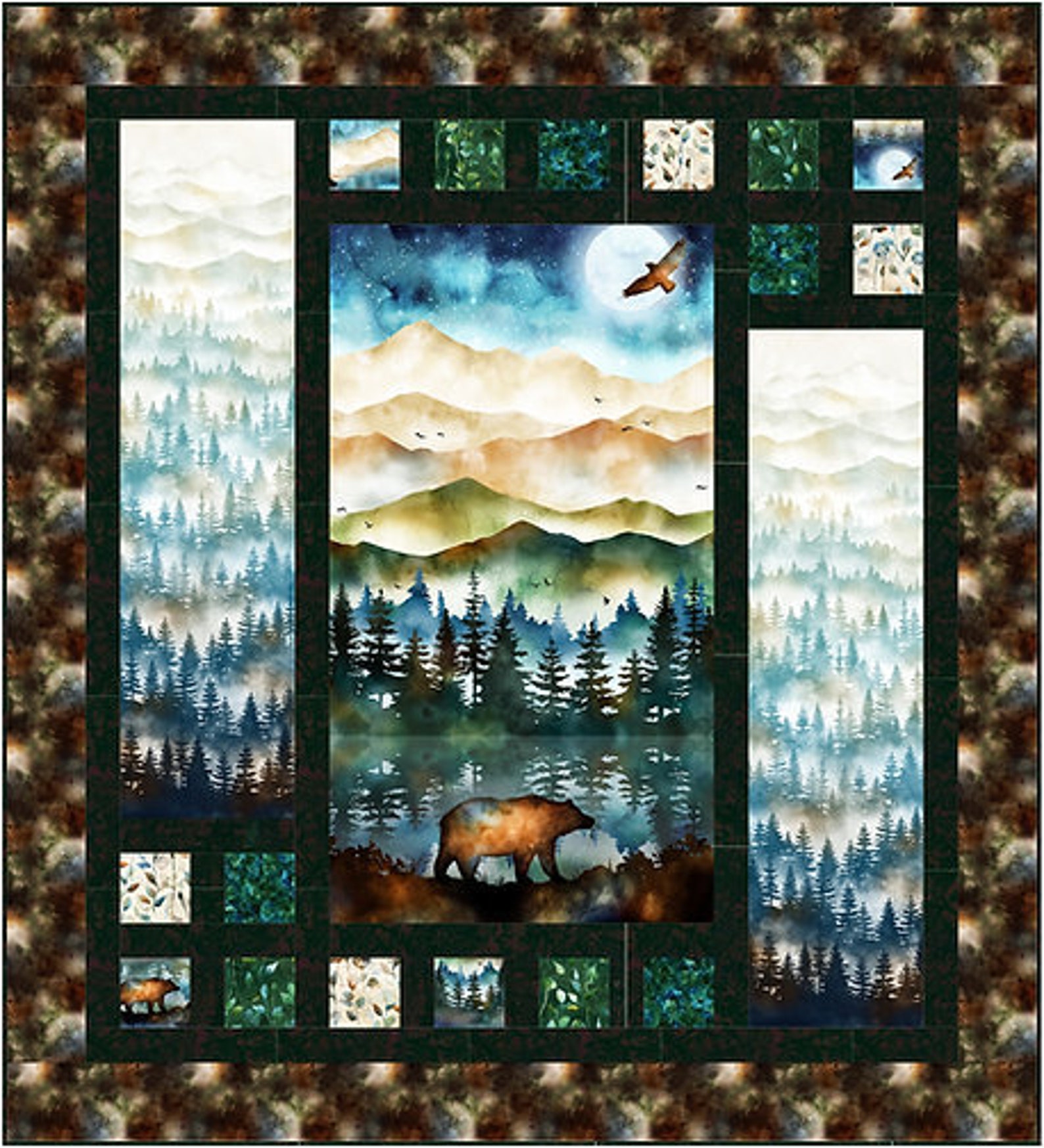 Quilt PATTERN Triptych Pattern by Kari Nichols for Quilting - Etsy