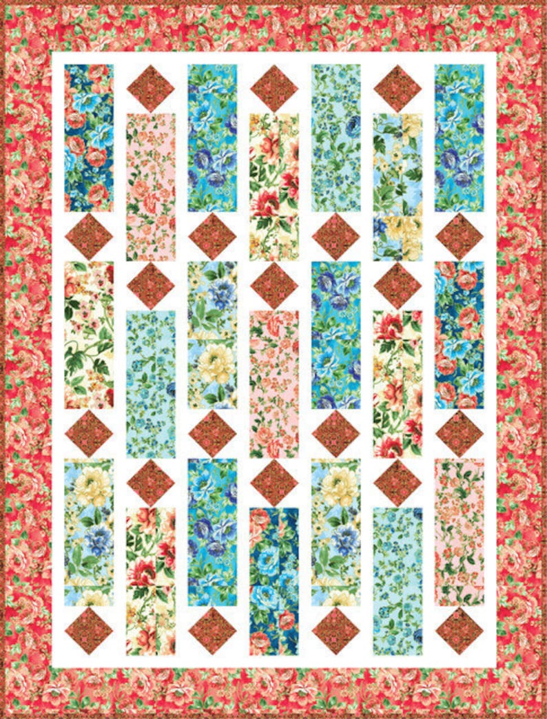 PDF QUILT PATTERN - Punctuation - Decadent Garden Pattern by Kari ...