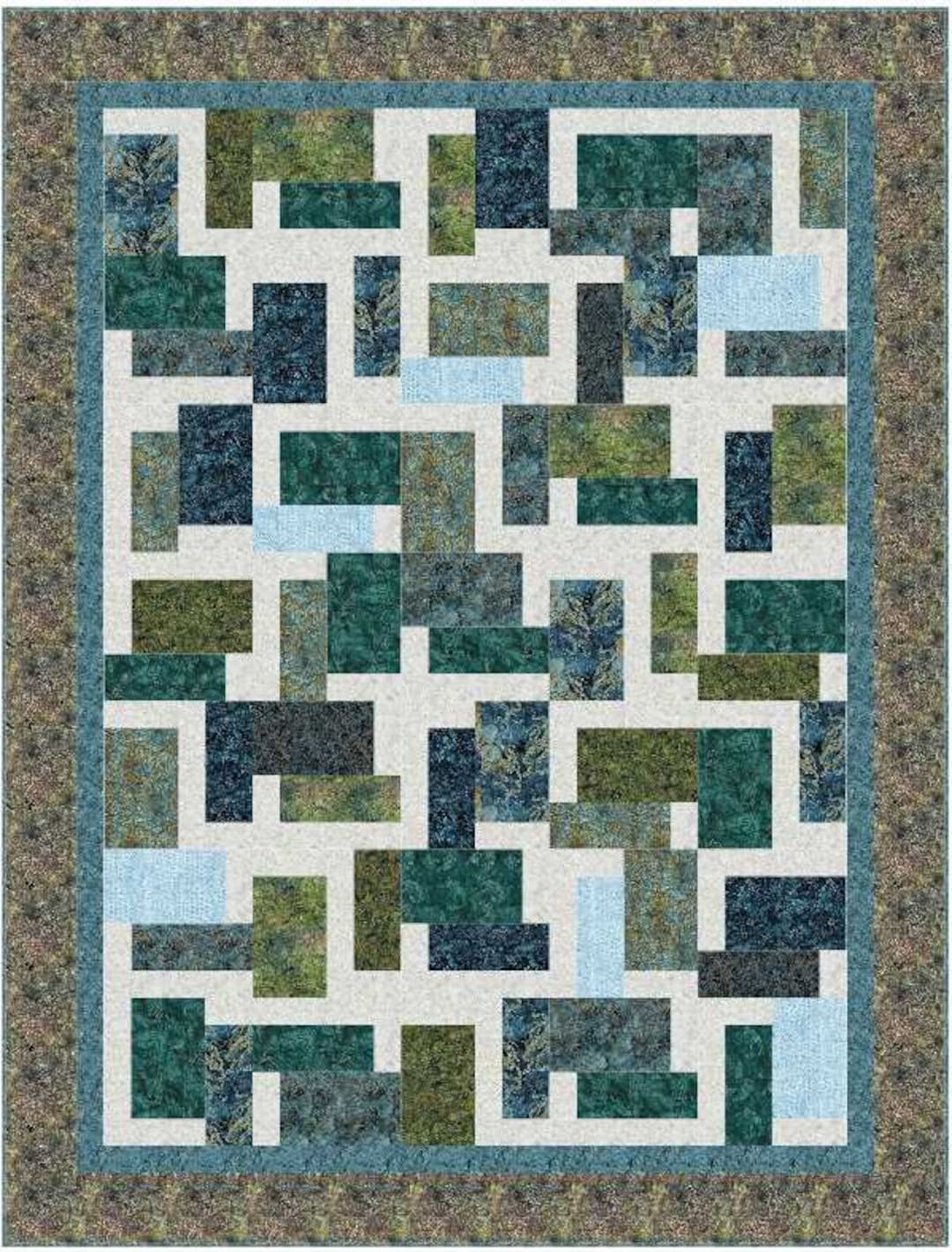 Quilt PATTERN Stacks and Strips Sand Bar Quilt Pattern by Quilting ...