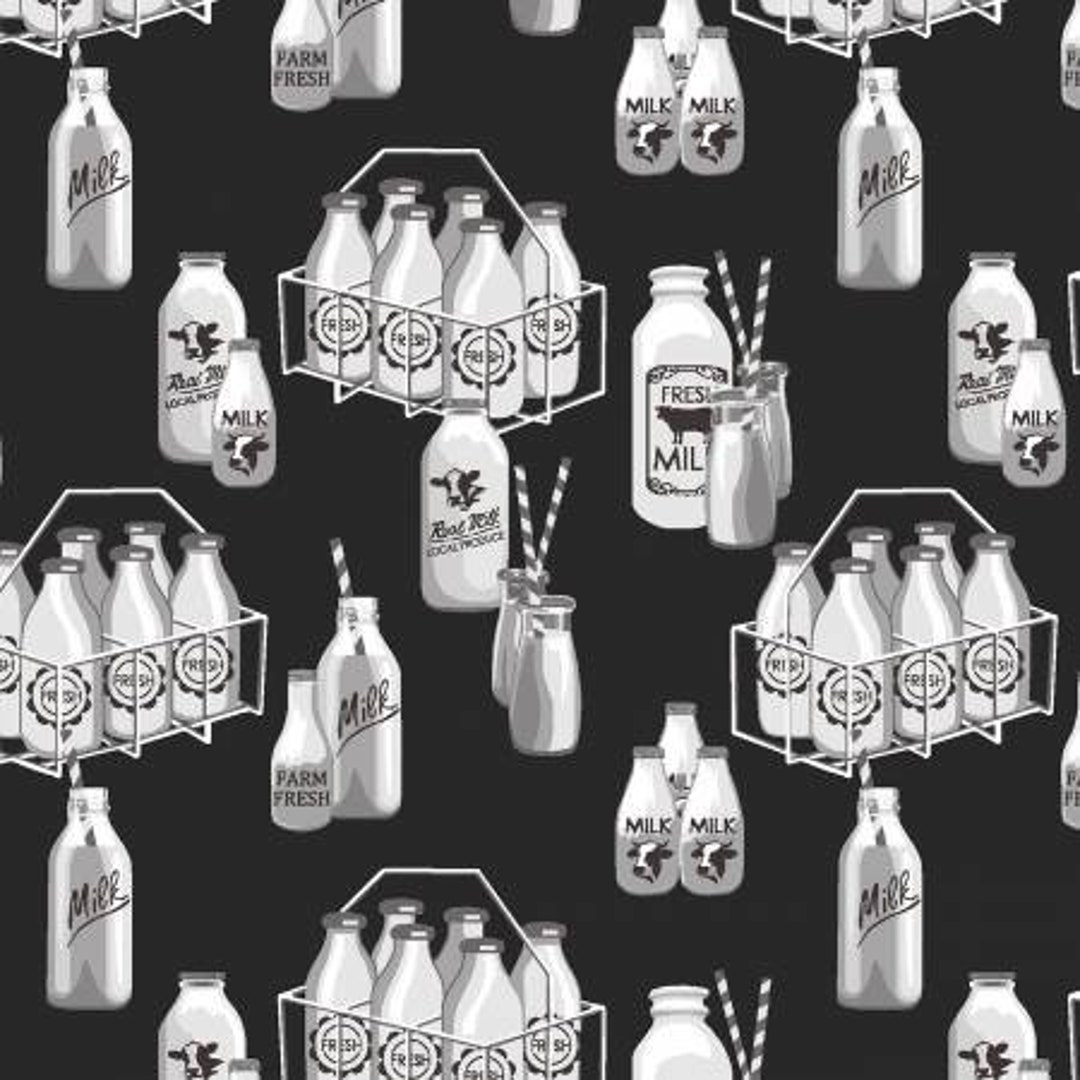 Black Milk Bottles From the Buttermilk Farmstead Collection by Studio E ...