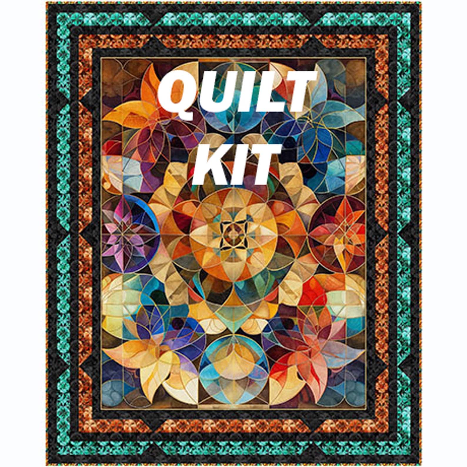 Quilt Kit - Kaleidoscopic Frames Wall Panel Quilt Kit With QT Solstice ...