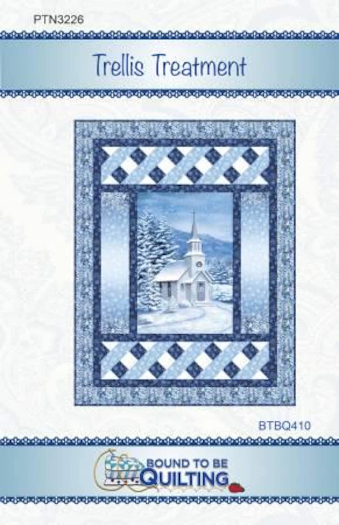 Quilt PATTERN - Trellis Treatment PATTERN by Bound to Be Quilting - 53" X 68" - Shown Featuring ...