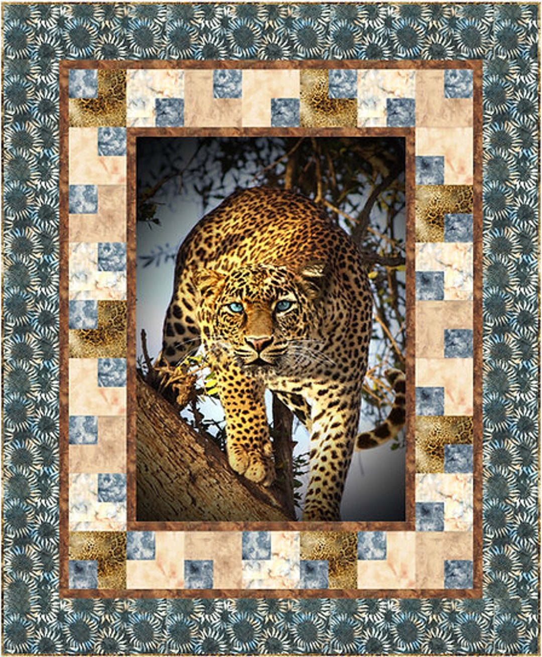 PDF QUILT PATTERN - A-maze-ing - Hoffman Leopard Quilt Pattern by Kari ...