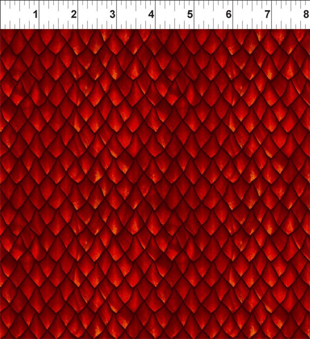 Red Dragon Scales - by Jason Yenter for in the Beginning Fabrics - Sold ...