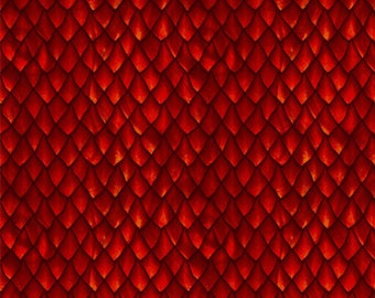 Mermaid Tail Red Scales Fabric Dark Red Mermaid or Dragon Scales by Su ...