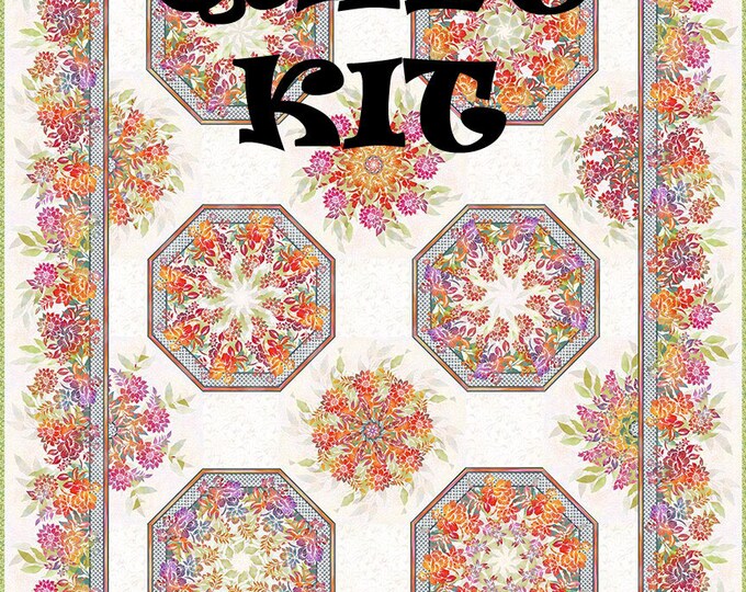 Quilt PATTERN Periwinkle Spring Kaleidoscope Quilt Pattern by in the ...