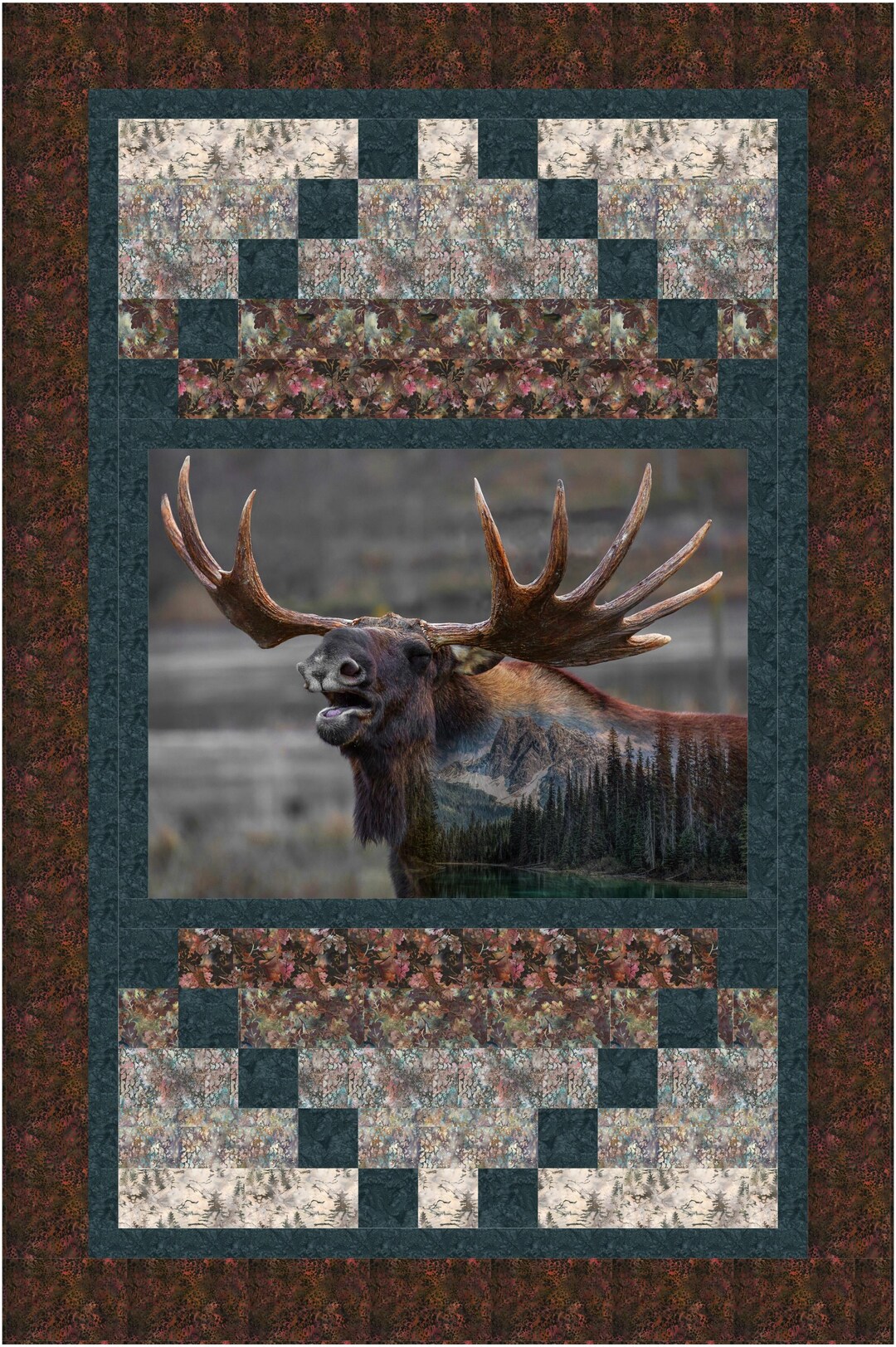 Quilt PATTERN - Staircase - COTW Moose Pattern by Kari Nichols for ...