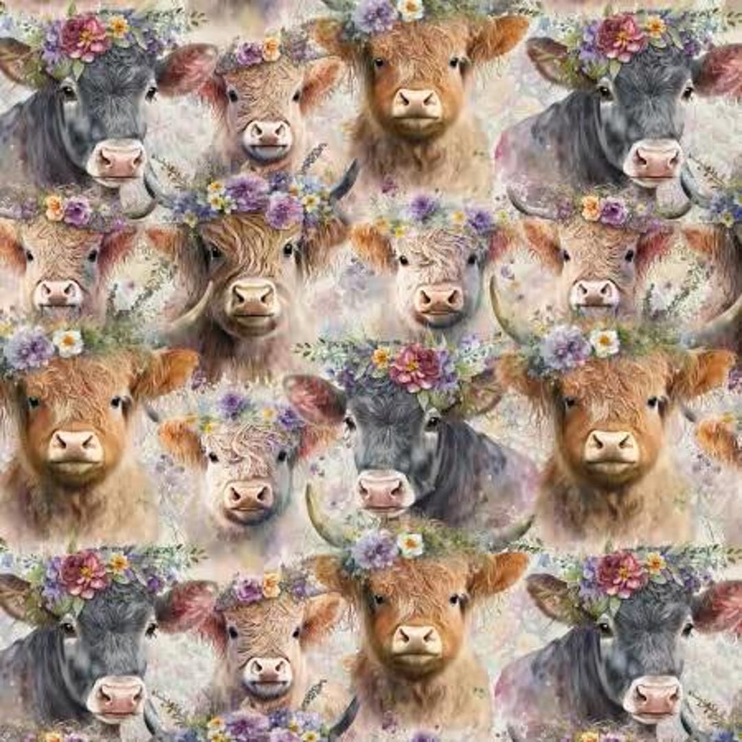 Too Sweet Cows - Digitally Printed by David Textiles - 43/44" Wide ...