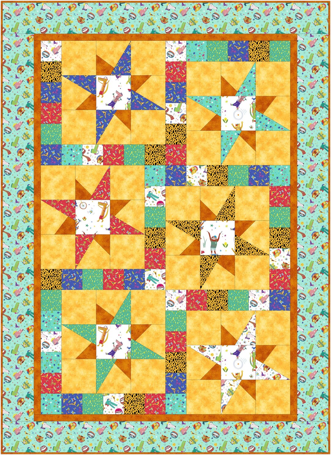 Quilt PATTERN - Pinballs Animal Antics Pattern by Quilting Renditions ...