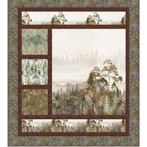 PDF QUILT PATTERN - Window Boxes - Hoffman Tree Line Quilt Pattern by ...