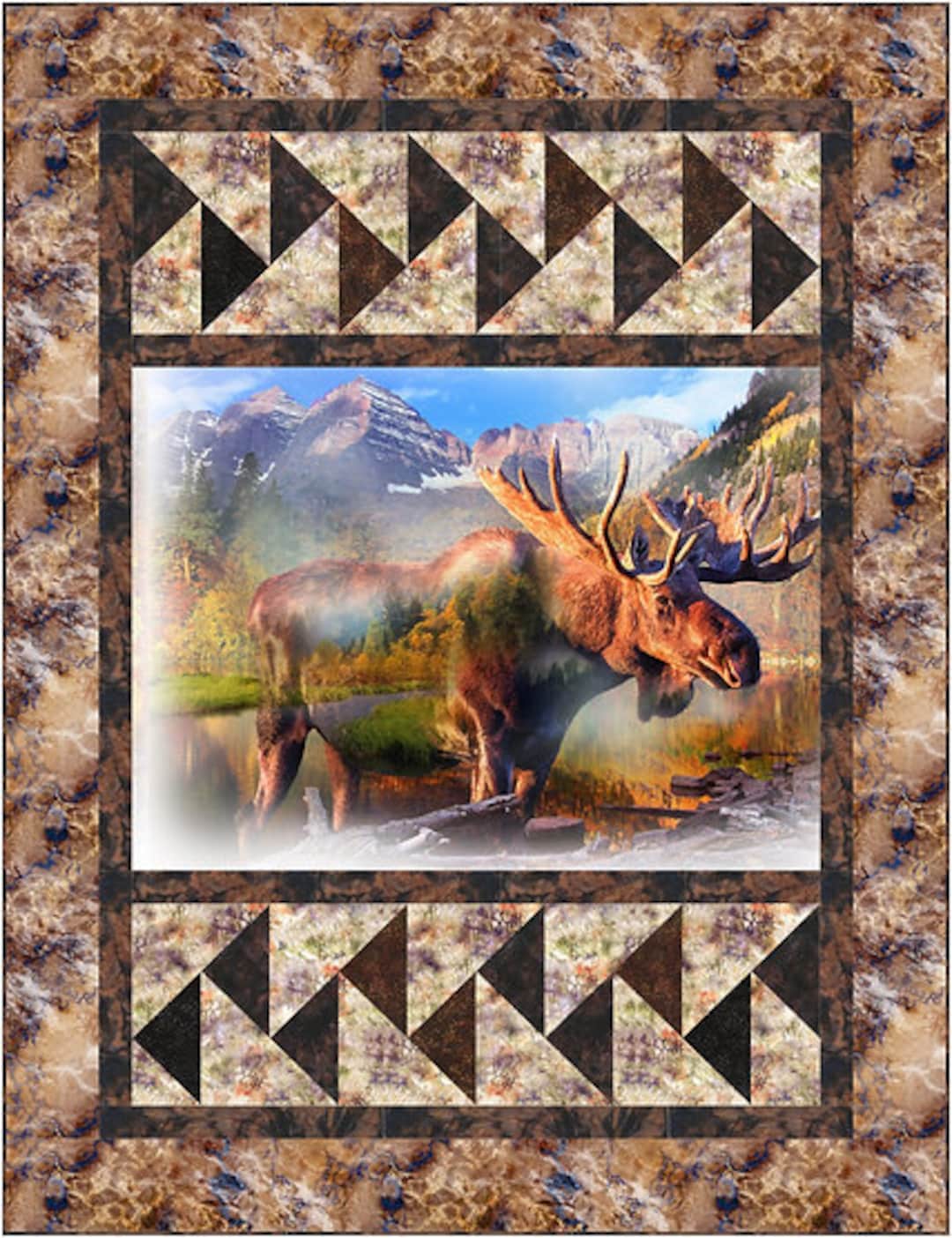 Quilt PATTERN - in Flight - Moose Pattern by Kari Nichols for Quilting ...