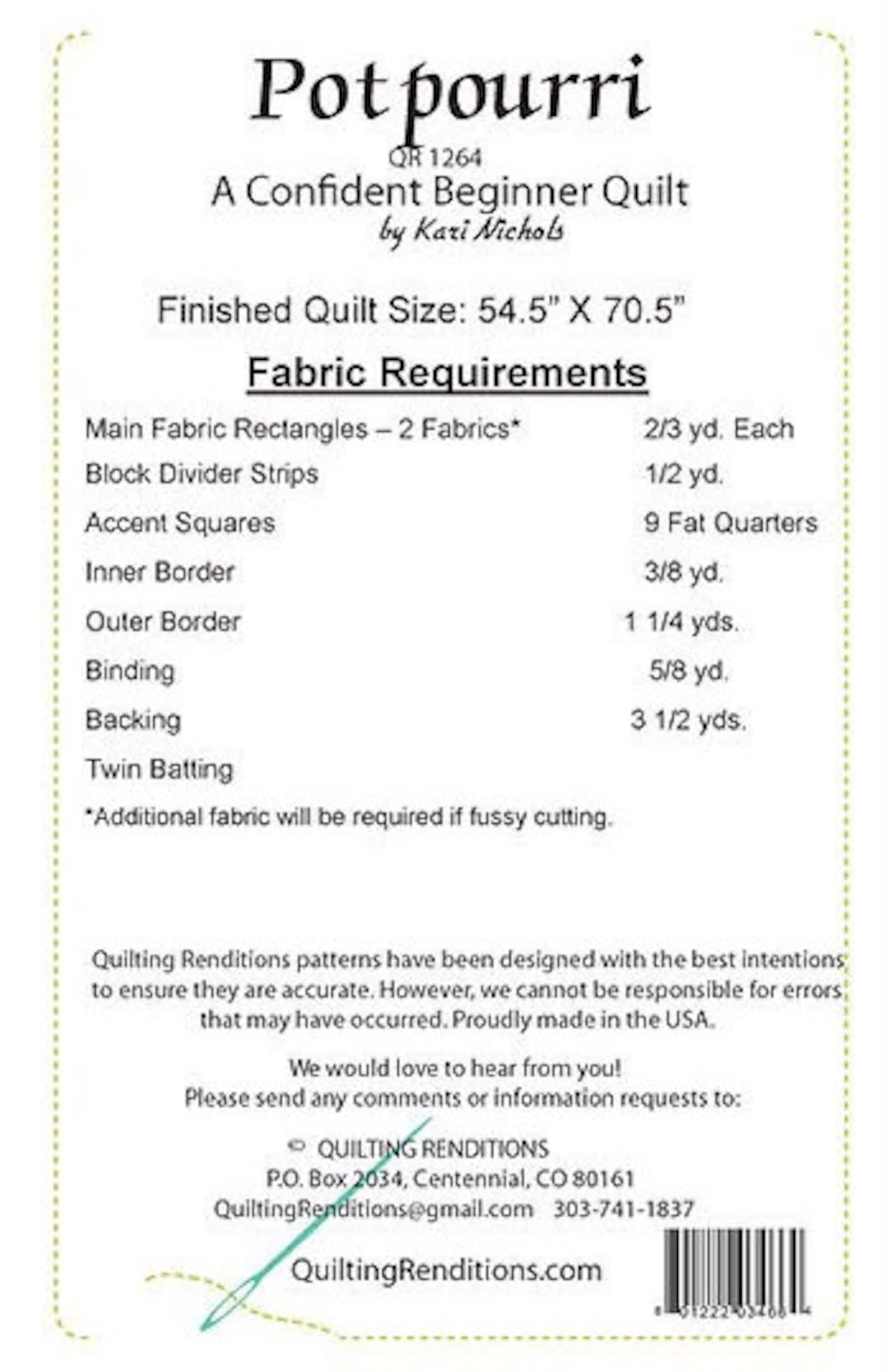 PDF QUILT PATTERN - Potpourri - Bootiful Quilt Pattern by Kari Nichols ...