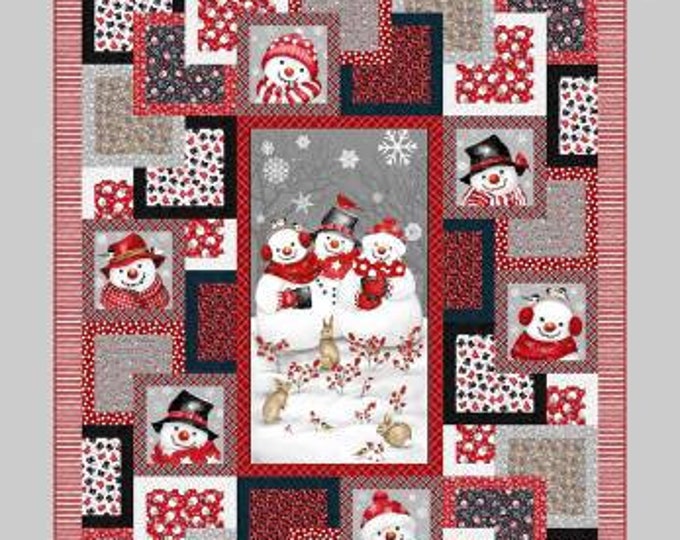 Quilt PATTERN - Snow Friends - A Pieced Panel Quilt Pattern by Quilter ...