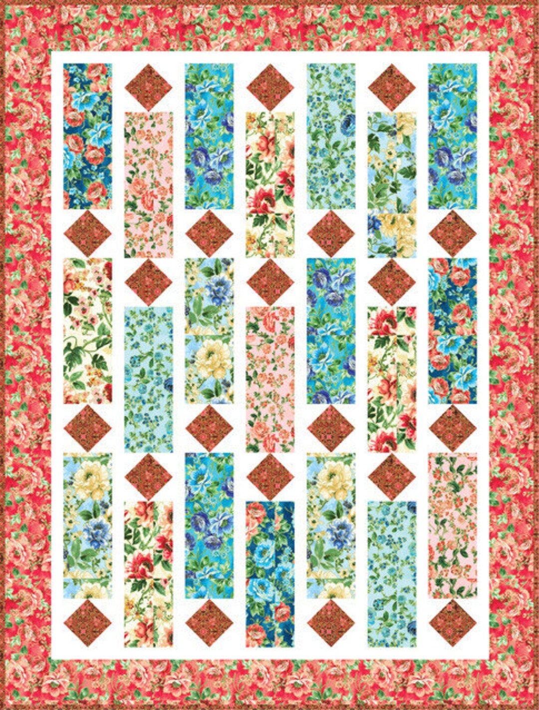 Quilt PATTERN - Punctuation - Decadent Garden Pattern by Kari Nichols ...