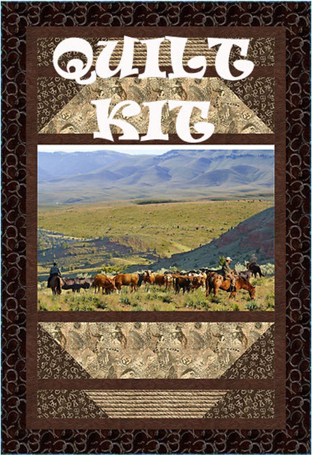 Quilt Kit - Platform on the Range Kit - Hoffman Panel & Fabric for Top ...