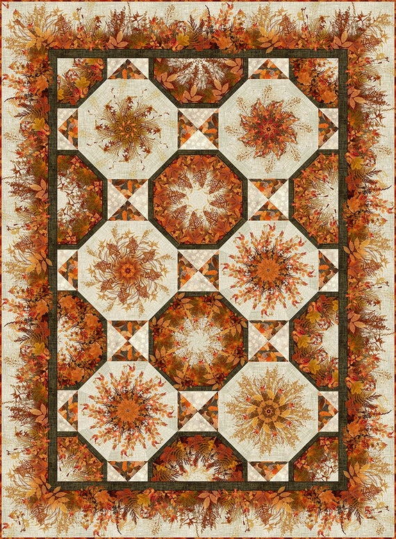 Quilt PATTERN Reflections of Autumn Kaleidoscope Quilt - Etsy