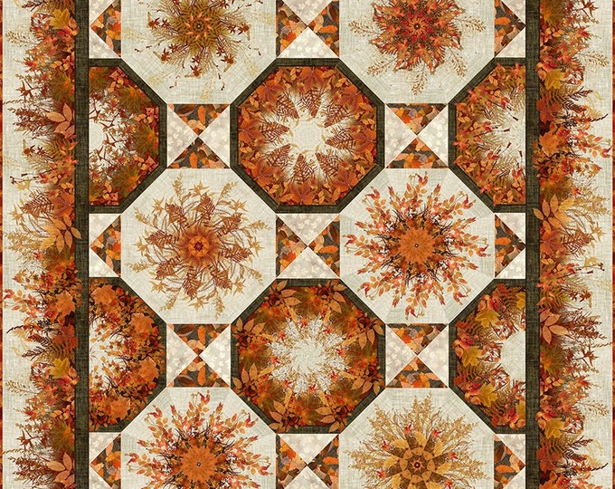 Quilt PATTERN - Reflections of Autumn Kaleidoscope Quilt Pattern by in ...