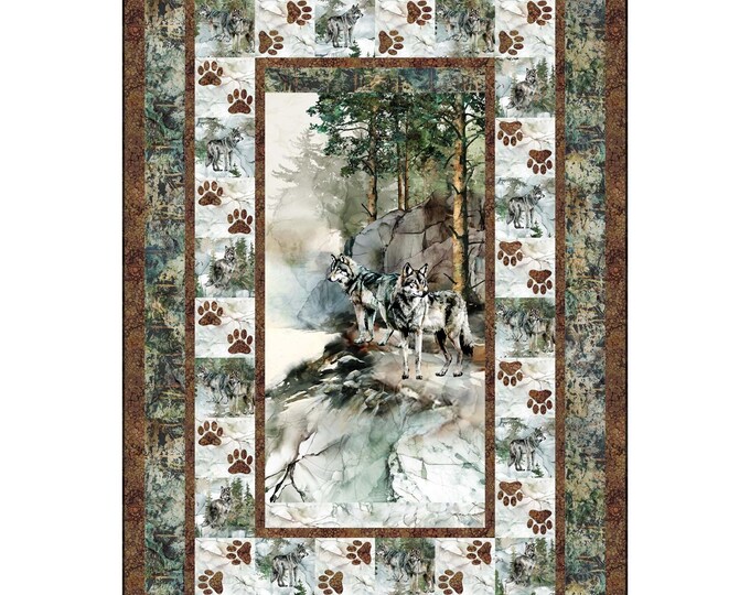 Quilt PATTERN - Lone Wolves Pattern by Castilleja Cotton - 50" X 74" - Etsy