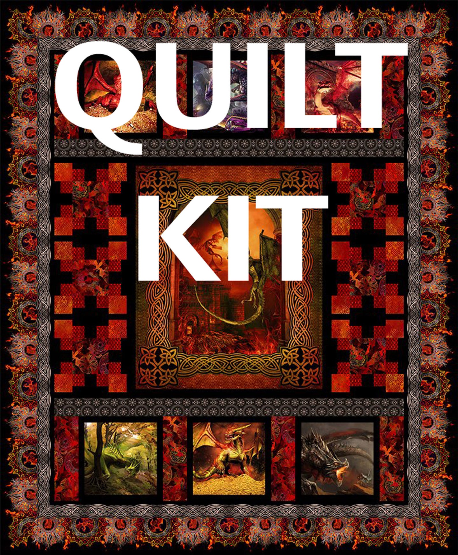 Quilt Kit - Red Dragons by Jason Yenter for in the Beginning - Fabric ...
