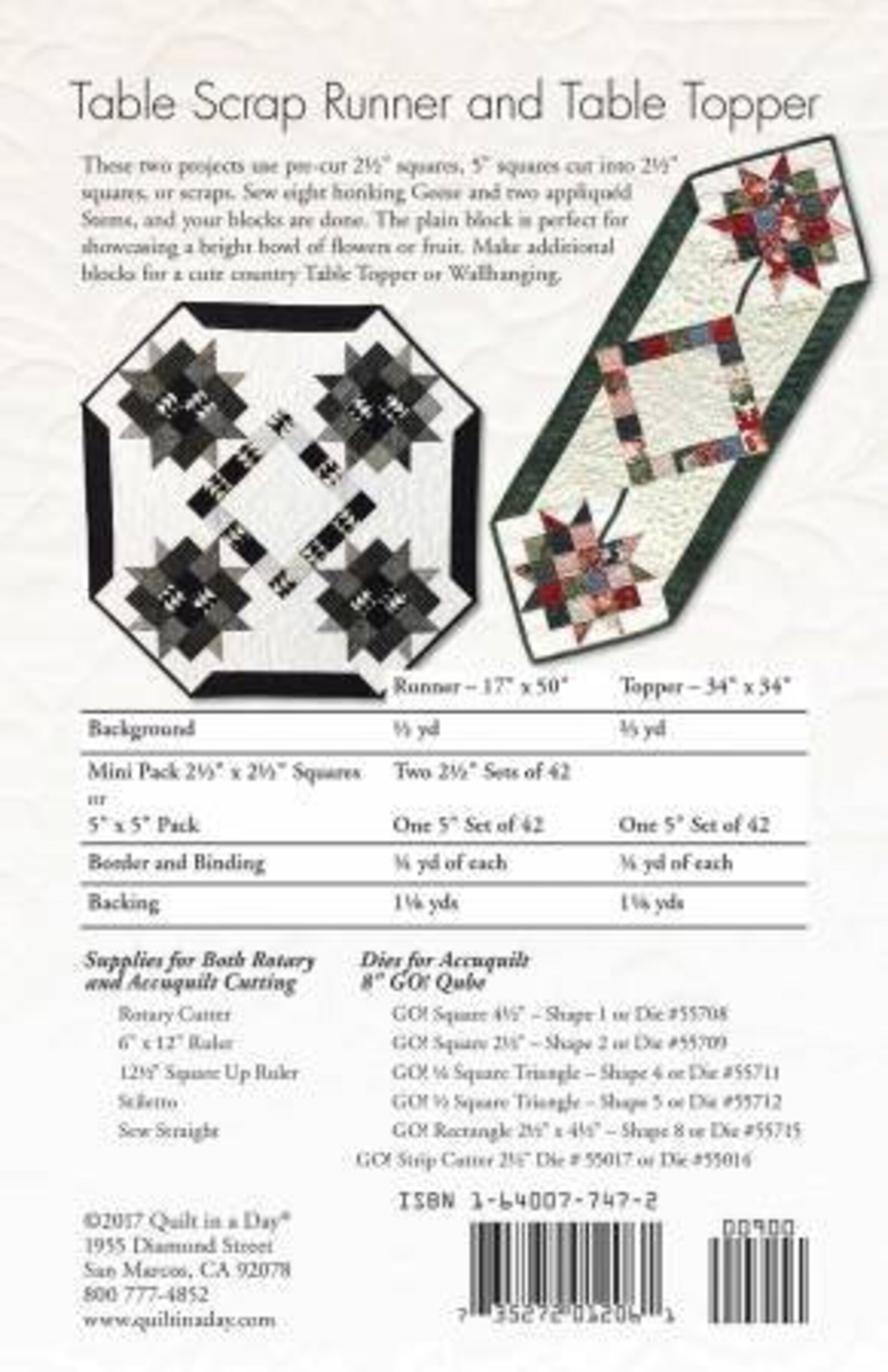 PATTERN - Table Scrap Runner and Table Topper Pattern by Eleanor Burns ...