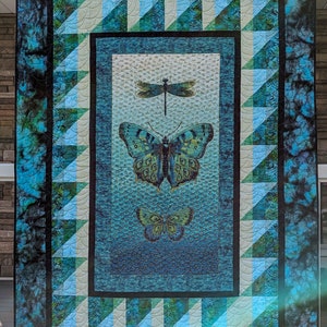 Incline Butterfly Panel Quilt 46 1/2 X 63 - Etsy