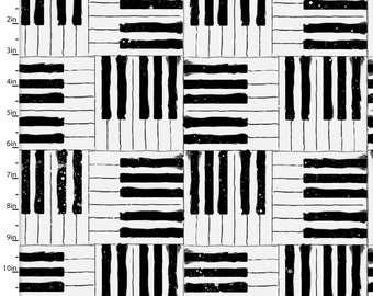 Keyboard Show Fabric 01920731 Pianoforte Keyboard Life-sized by Sef ...
