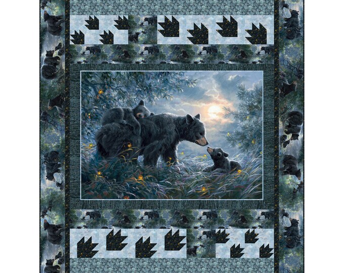PDF QUILT PATTERN - Moonlight Bears Quilt Pattern by Castilleja Cotton ...