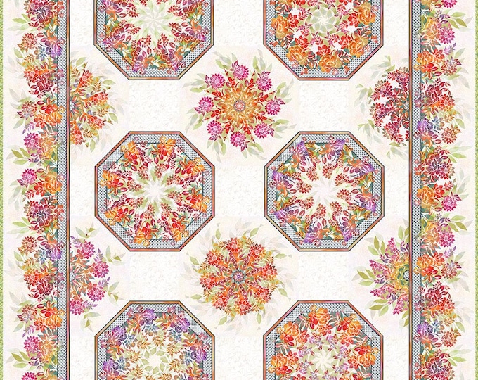 Quilt PATTERN Periwinkle Spring Kaleidoscope Quilt Pattern by in the ...