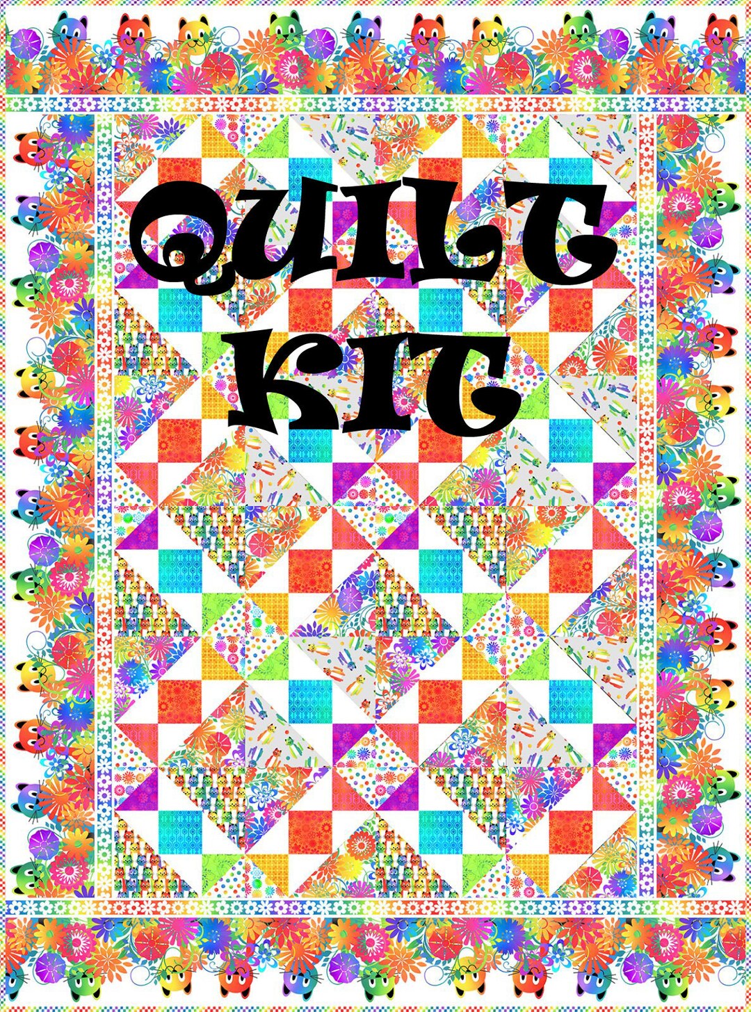 Quilt Kit - Pawsitivity Quilt Kit by Jason Yenter for in the Beginning ...