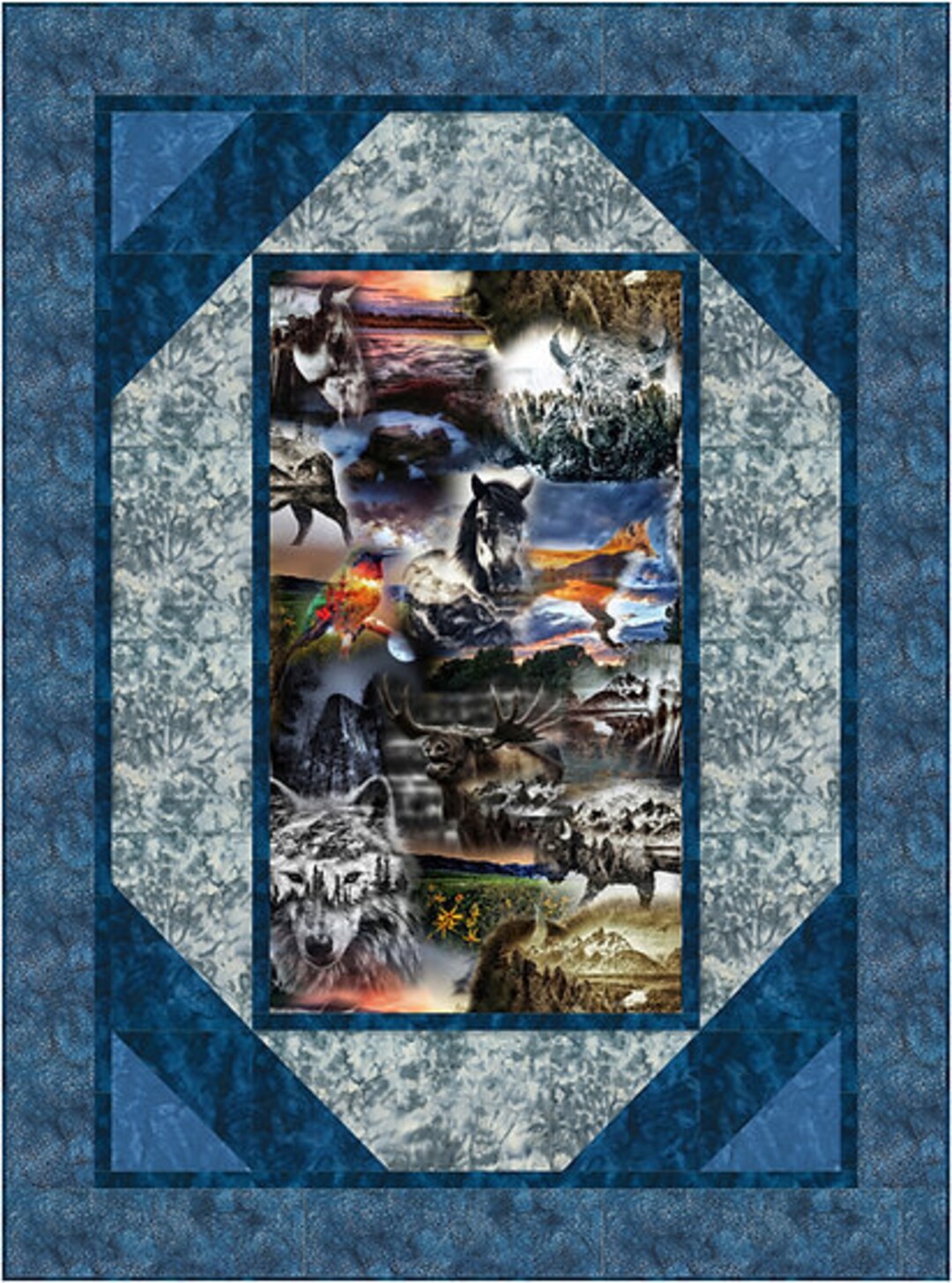 PDF QUILT PATTERN - Cutting Corners - Hoffman Wild Quilt Pattern by ...