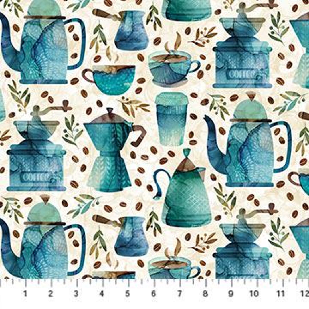 Cream Coffee Pots From the Barista Collection - DP27697-11 by Northcott ...