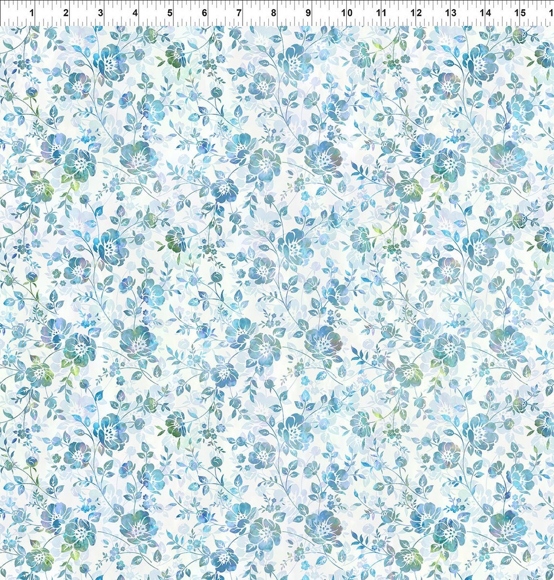 Floral Tonal - Blue From the Ethereal Collection - 6JYT-2 by Jason ...