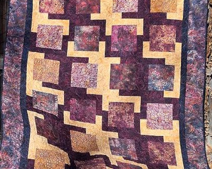 Quilt PATTERN - Sunset Stroll Quilt Pattern by Swirly Girls - Lap, Twin ...