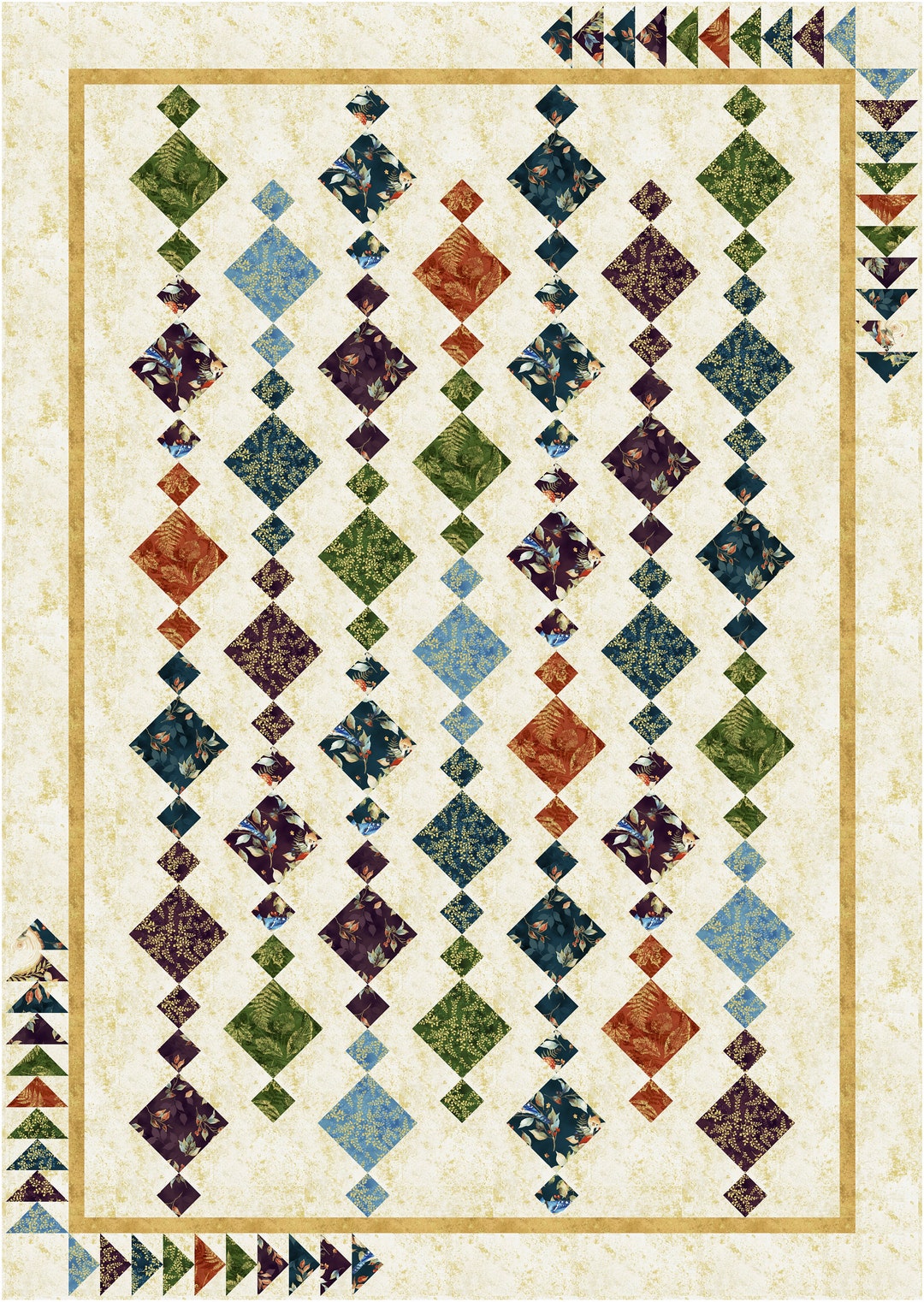 PDF QUILT PATTERN - Crystals - Hoffman Birdsong Quilt Pattern by Kari ...