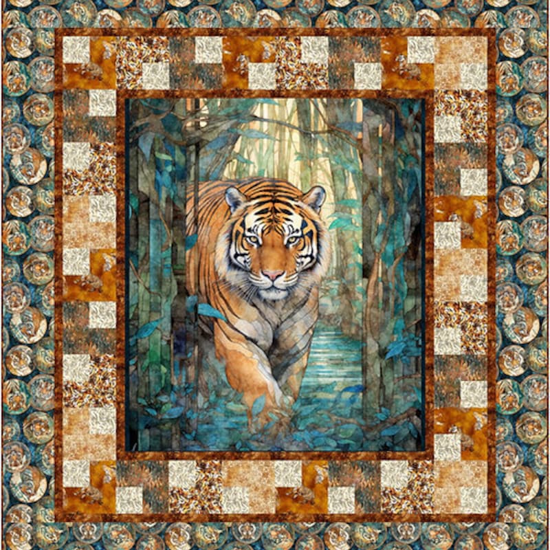 Tiger Panels for Quilting - Etsy