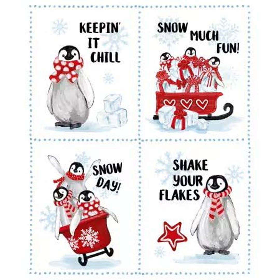 Penguin Party Panel by Camelot Fabrics - 36" X 44" - Etsy