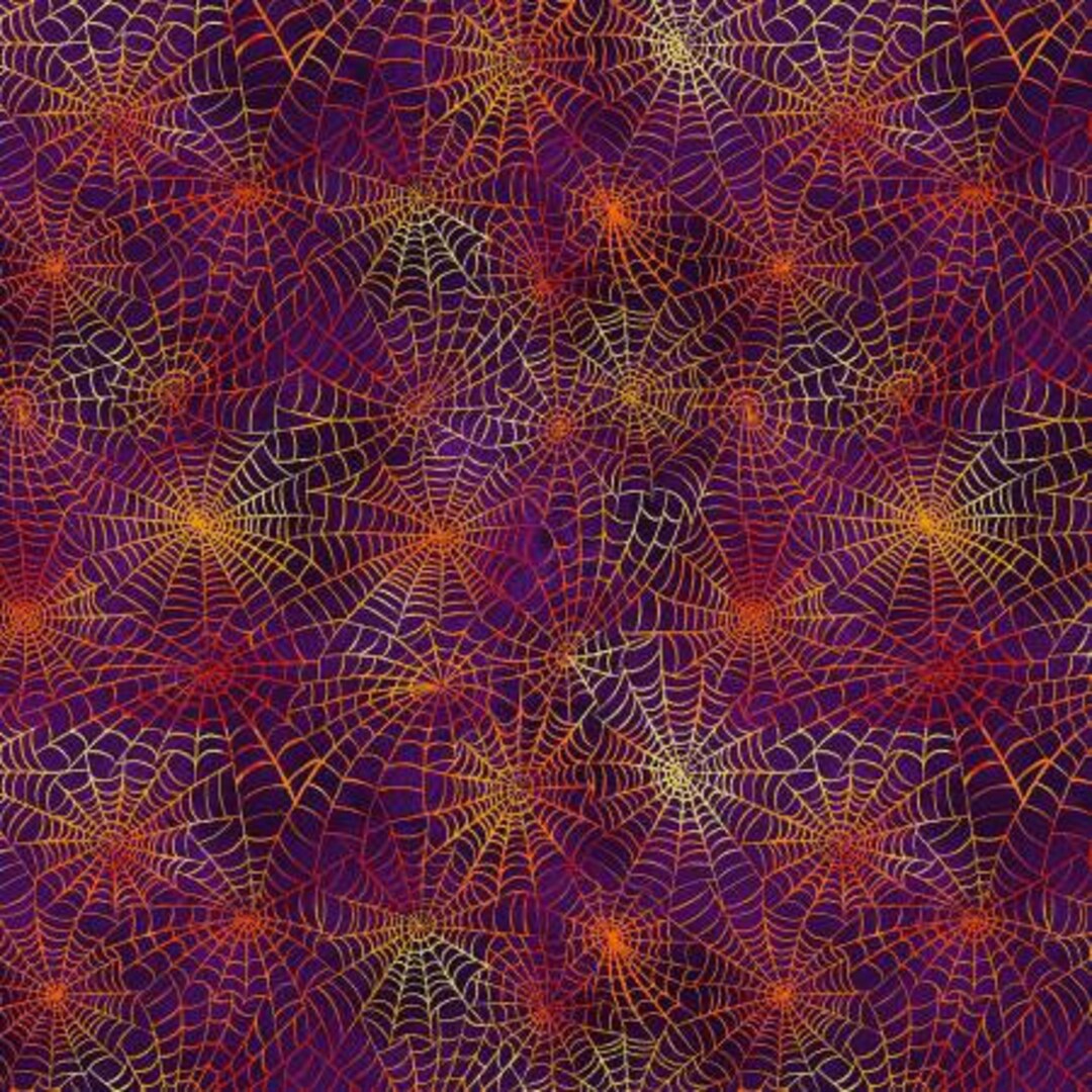 Multi Spider Webs From the Into the Web Collection by Hoffman Fabrics - Priced by the 1/2 Yard ...