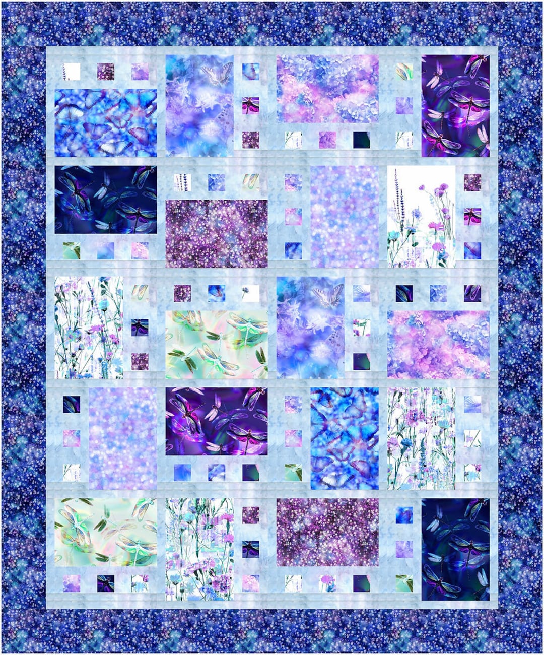 PDF QUILT PATTERN - Un Zipped - Garden of Bliss Quilt Pattern by Kari ...