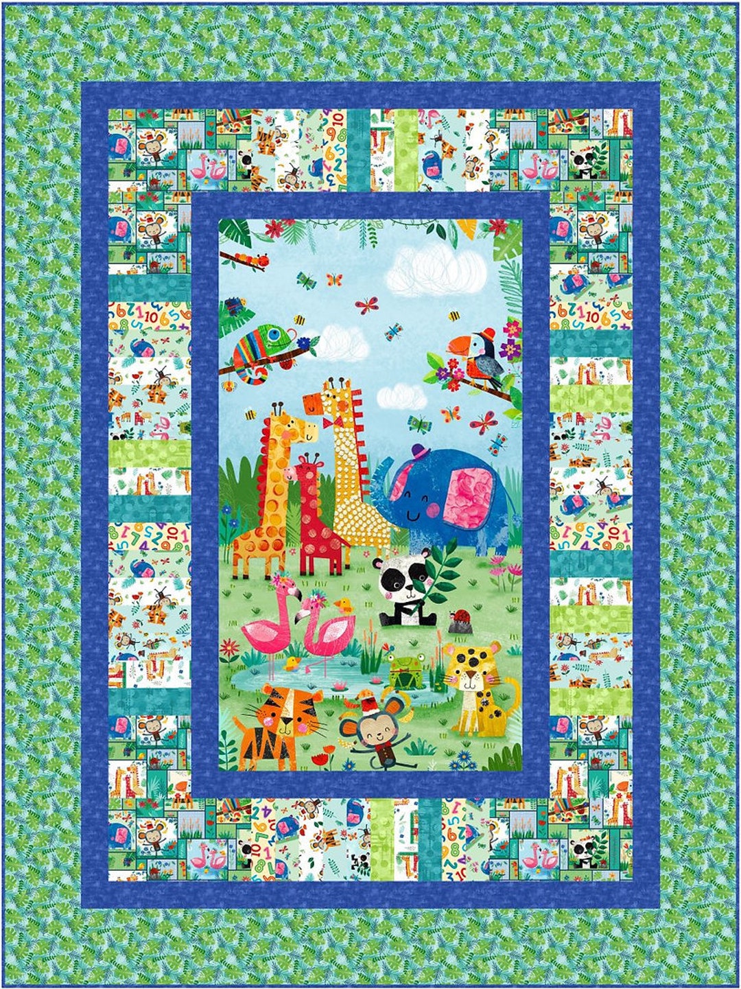PDF QUILT PATTERN - Fences - Blank Zoo Crew Quilt Pattern by Kari ...