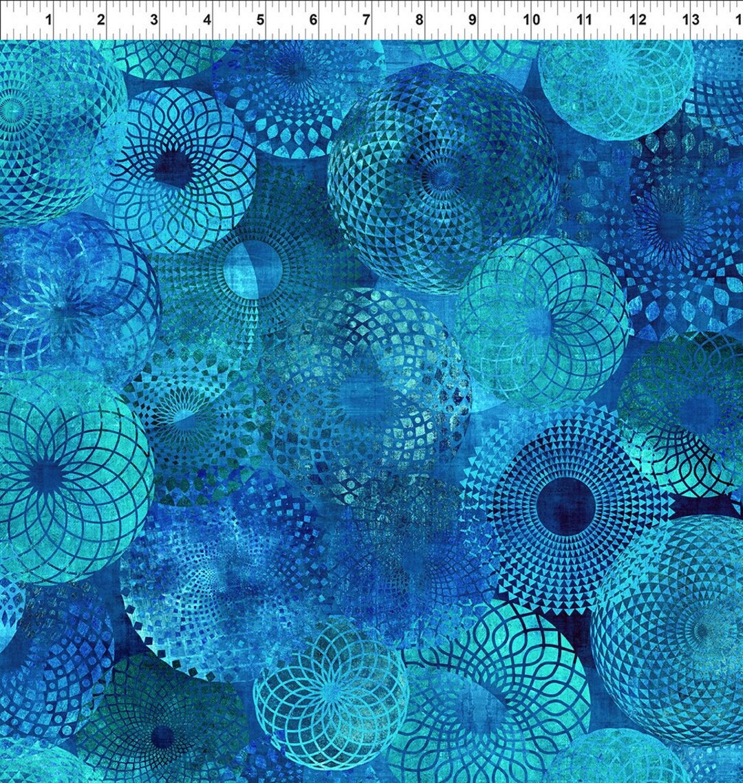 Circles Blue From the Halcyon Collection by Jason Yenter for - Etsy