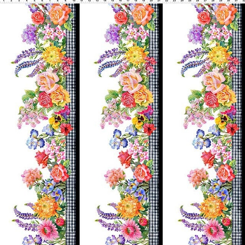 Border Print Fabric - Etsy