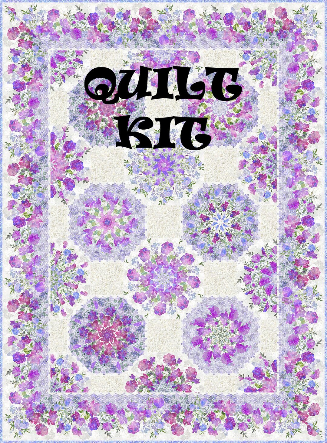 Quilt Kit - Magenta Ethereal Kaleidoscope Quilt Kit by Jason Yenter for ...