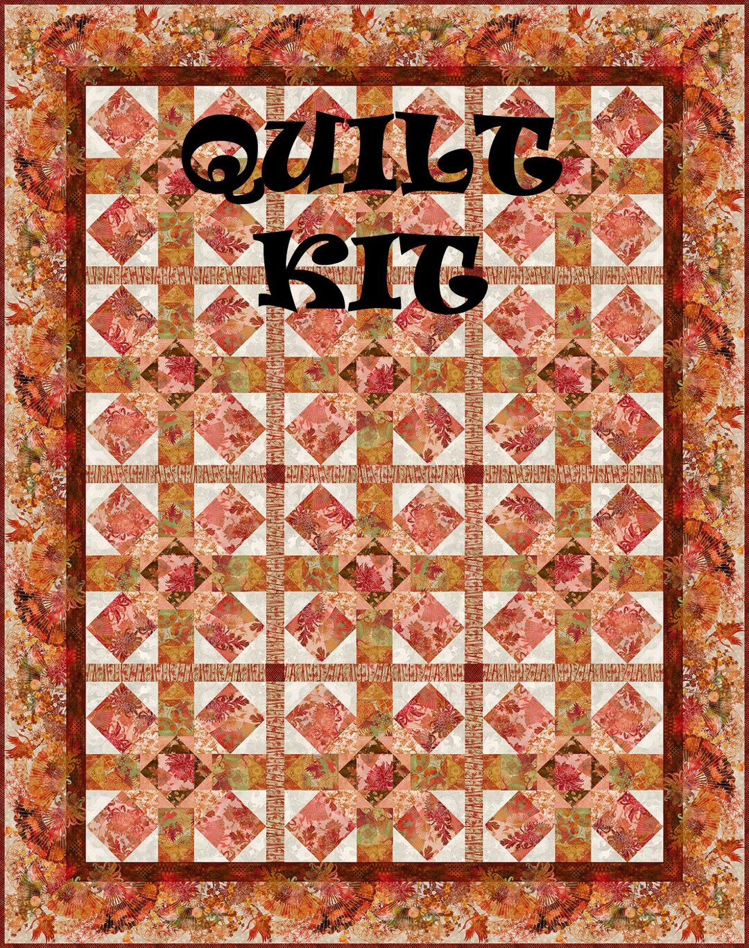 Quilt Kit - Red Oriental Gardens Quilt Kit by Jason Yenter for in the ...