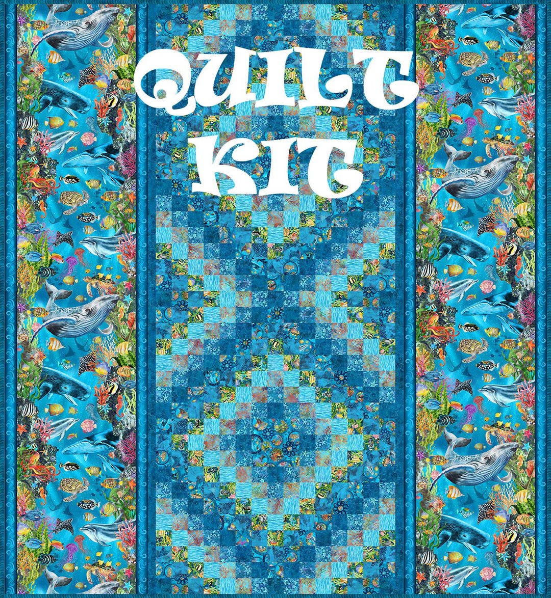 Quilt Kit - Teal Calypso III Small Quilt Kit by Jason Yenter for in the ...