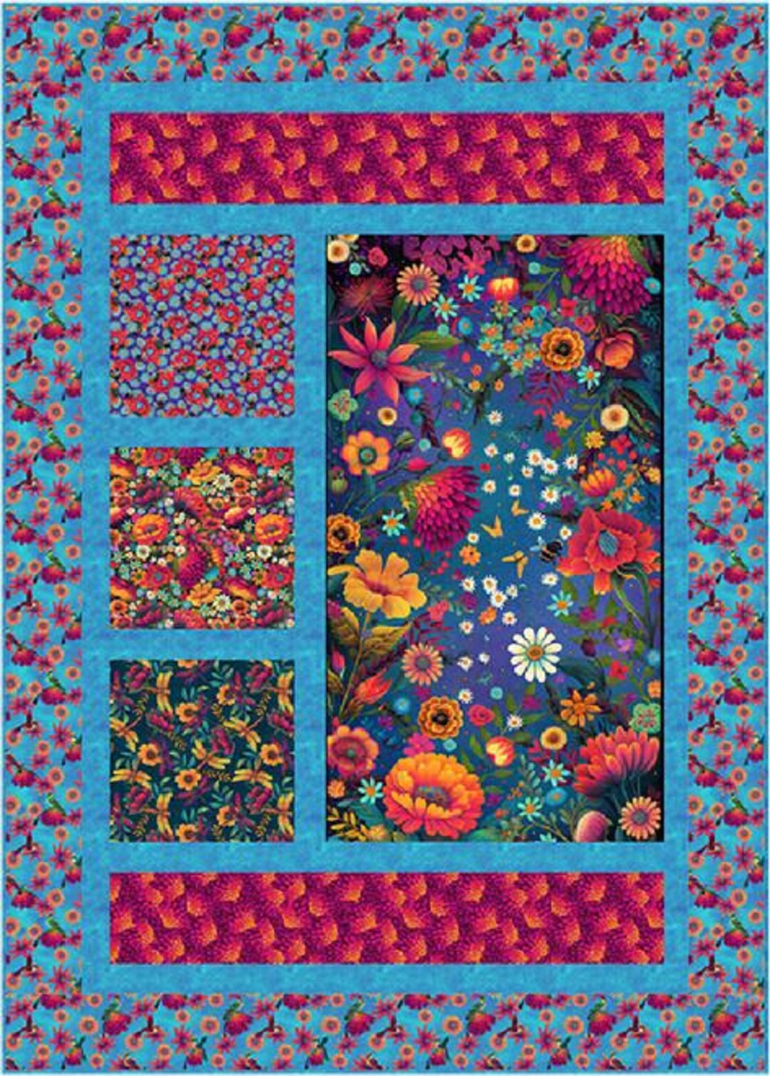 PDF QUILT PATTERN - Window Boxes - Blank Luminous Quilt Pattern by Kari ...
