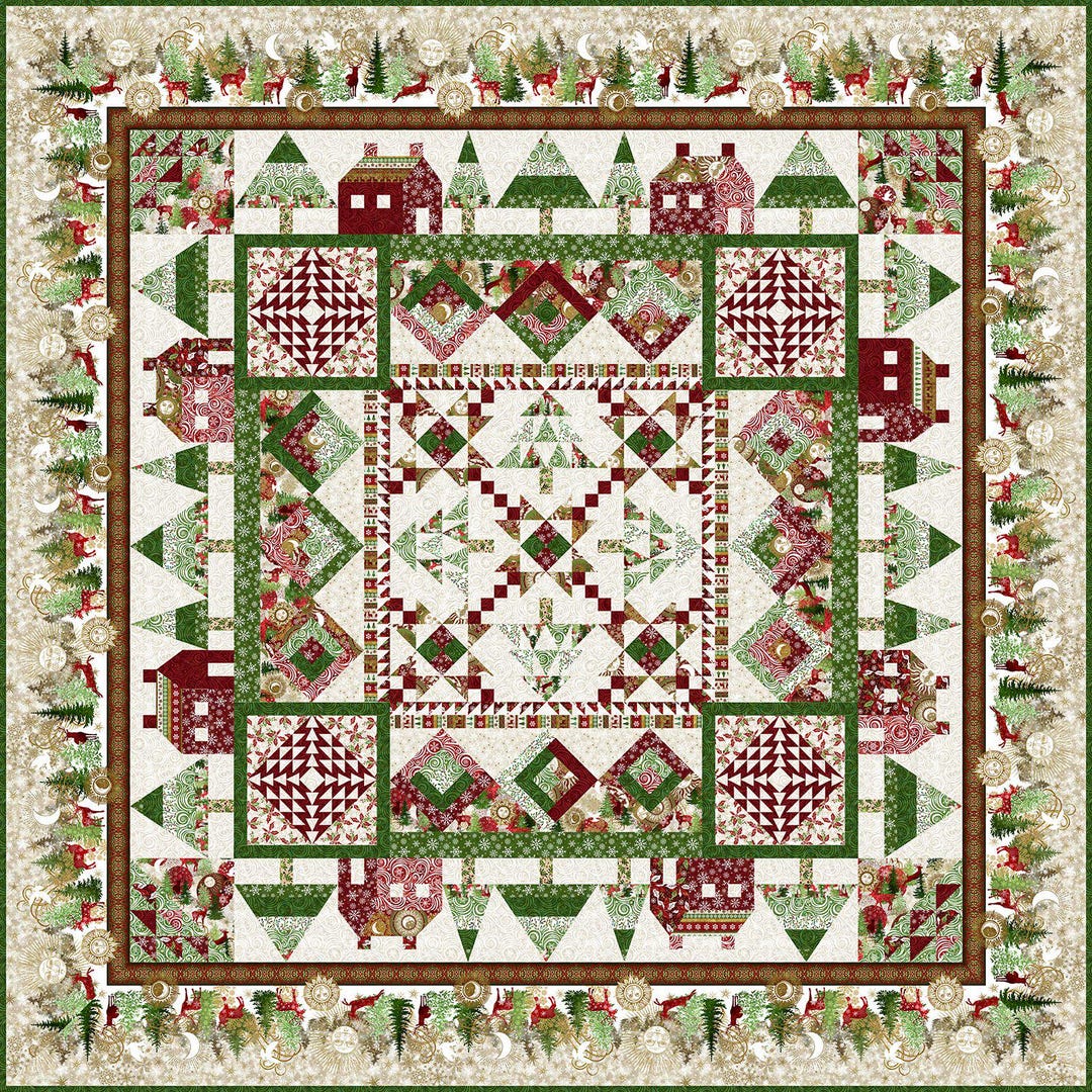 Quilt PATTERN - Winter Solstice II Magic of Winter Sampler Quilt Pattern by in the Beginning ...
