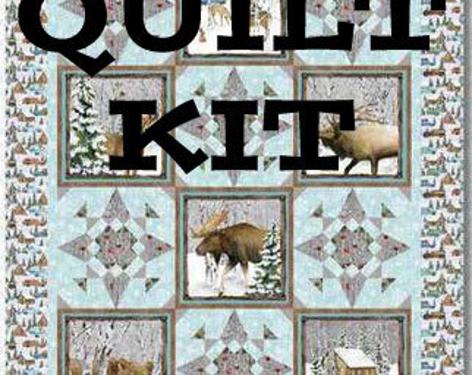 Quilt Kit Snowy Woods Block Quilt Kit Includes Fabric for - Etsy