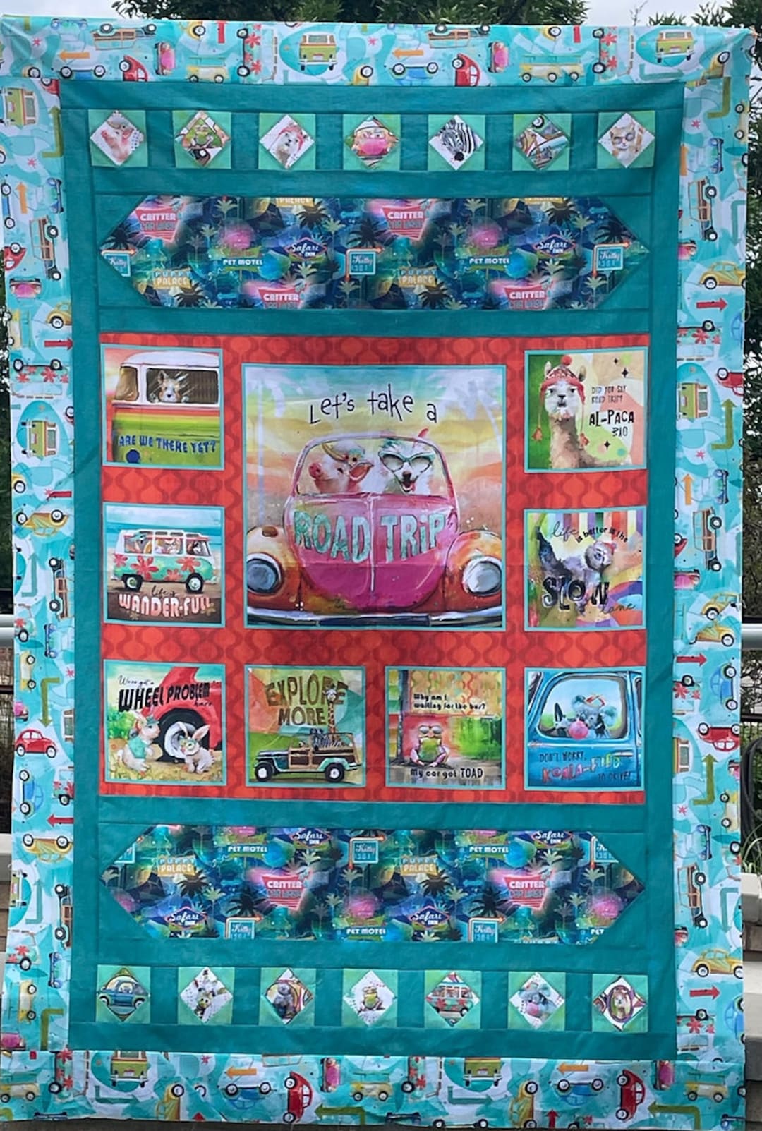 Quilt PATTERN - Pebbles - A Pieced Panel Quilt Pattern by Kari Nichols ...