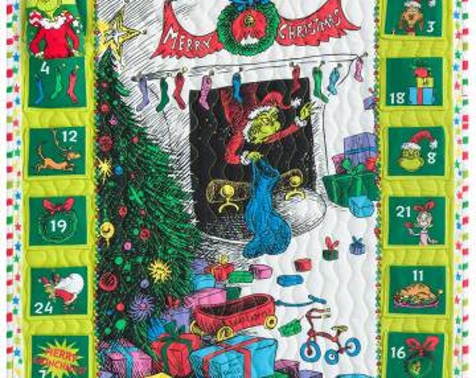 Quilt Kit - Grinchmas Advent Calendar Kit by Robert Kaufman - Fabric ...