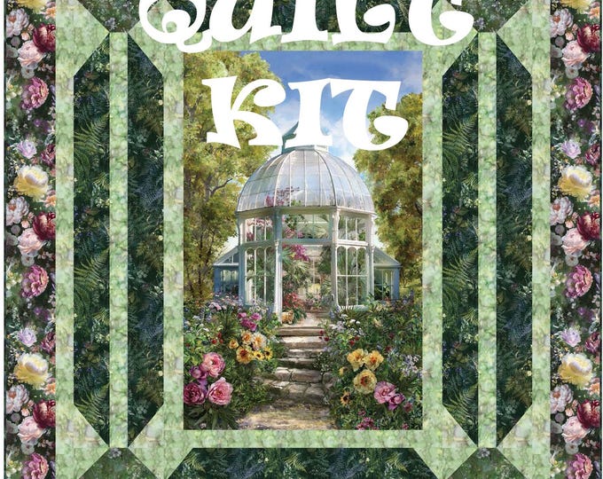 Quilt Kit - Sliders Botanical House Quilt Kit - Hoffman Panel & Fabric ...